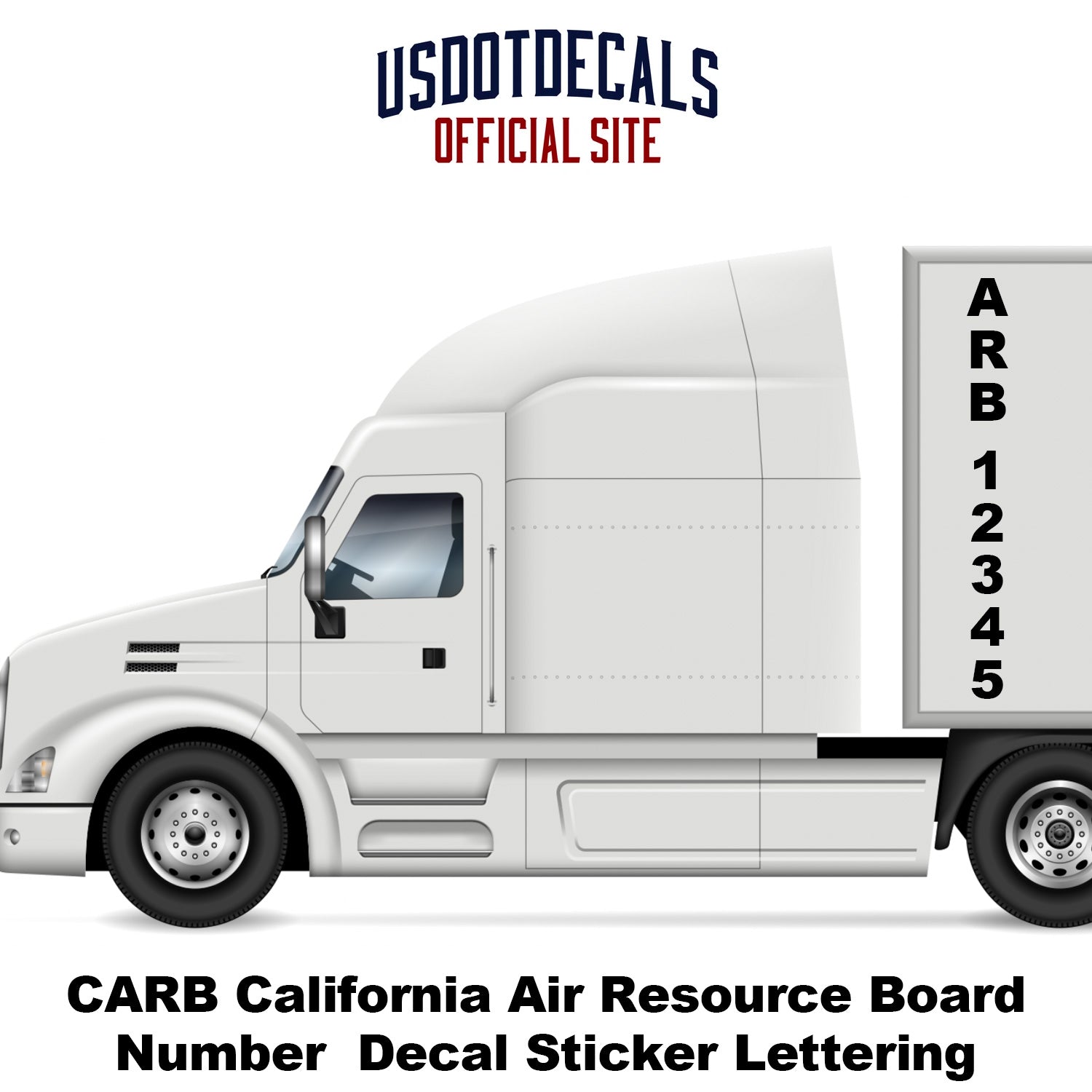 ARB CARB Reefer Trailer Number Decal Sticker Lettering (Set of 2 ...