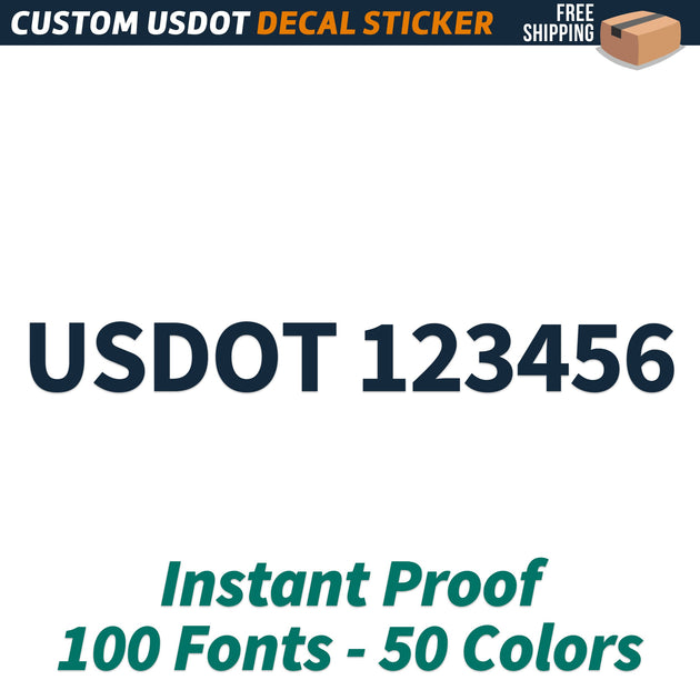 US DOT Decal Sticker, (Instant Proof) Set of 2 – USDOT Decals