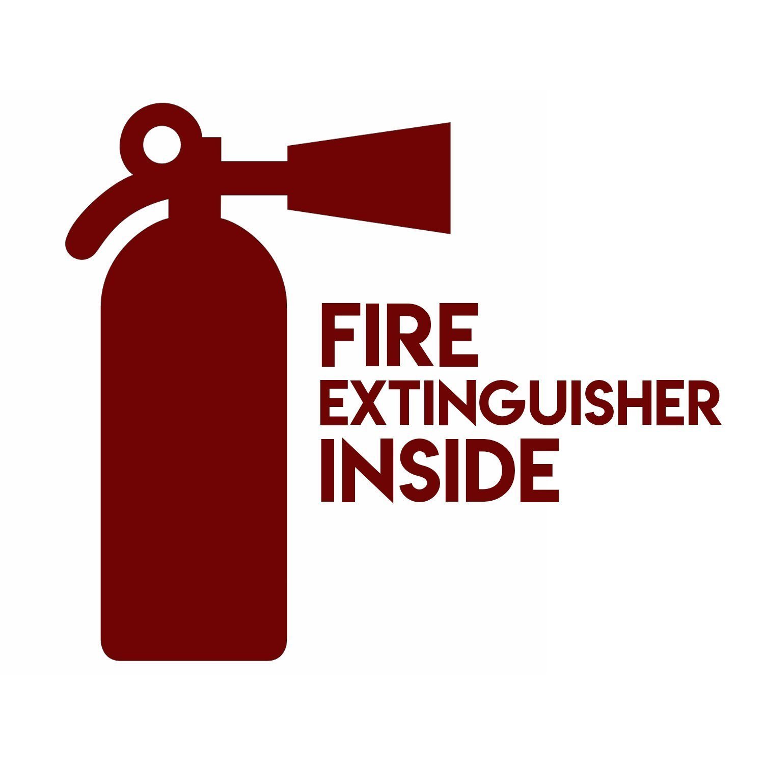 Fire Extinguisher Inside Decal with Logo – USDOT Decals