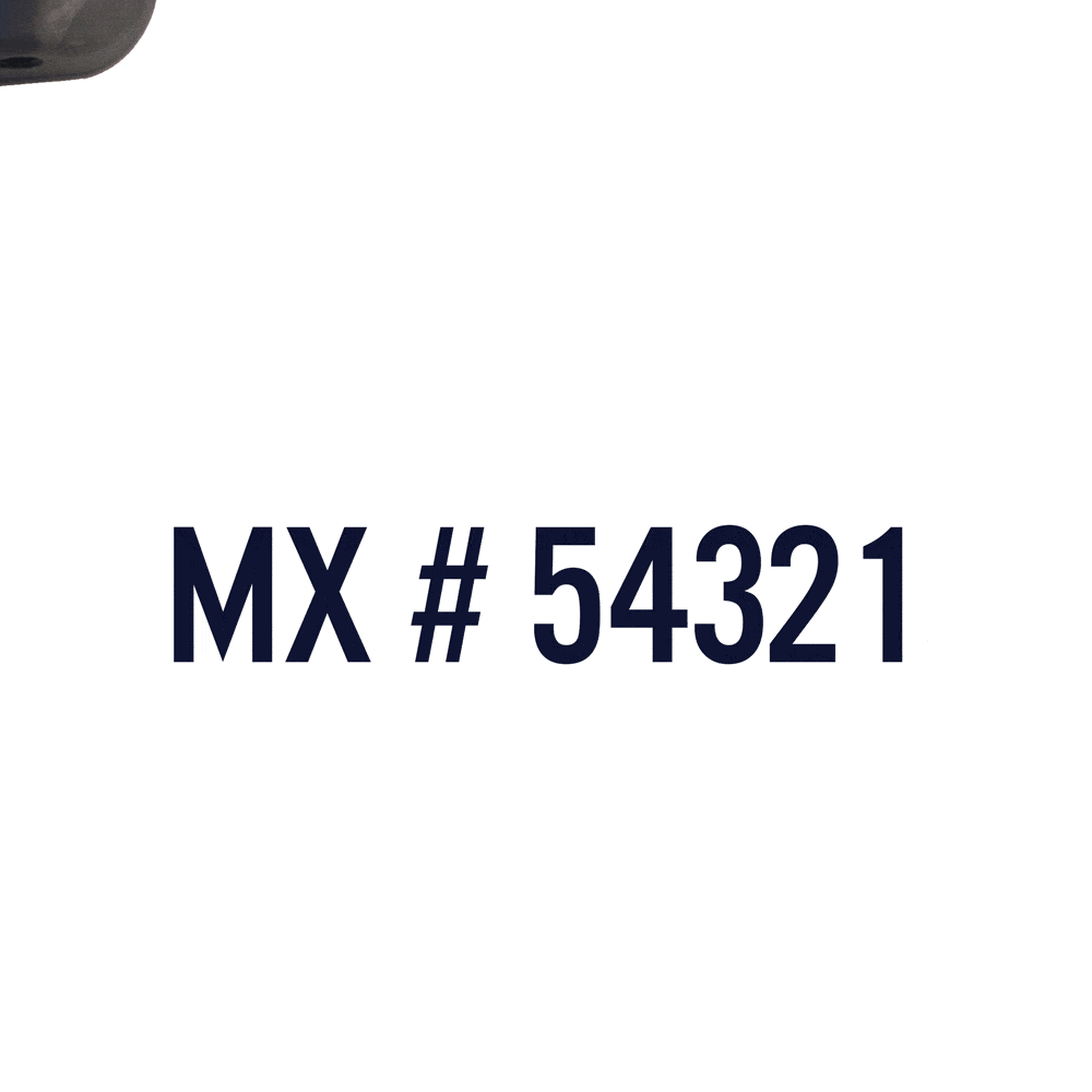MX Number Decal, (Set of 2) – USDOT Decals