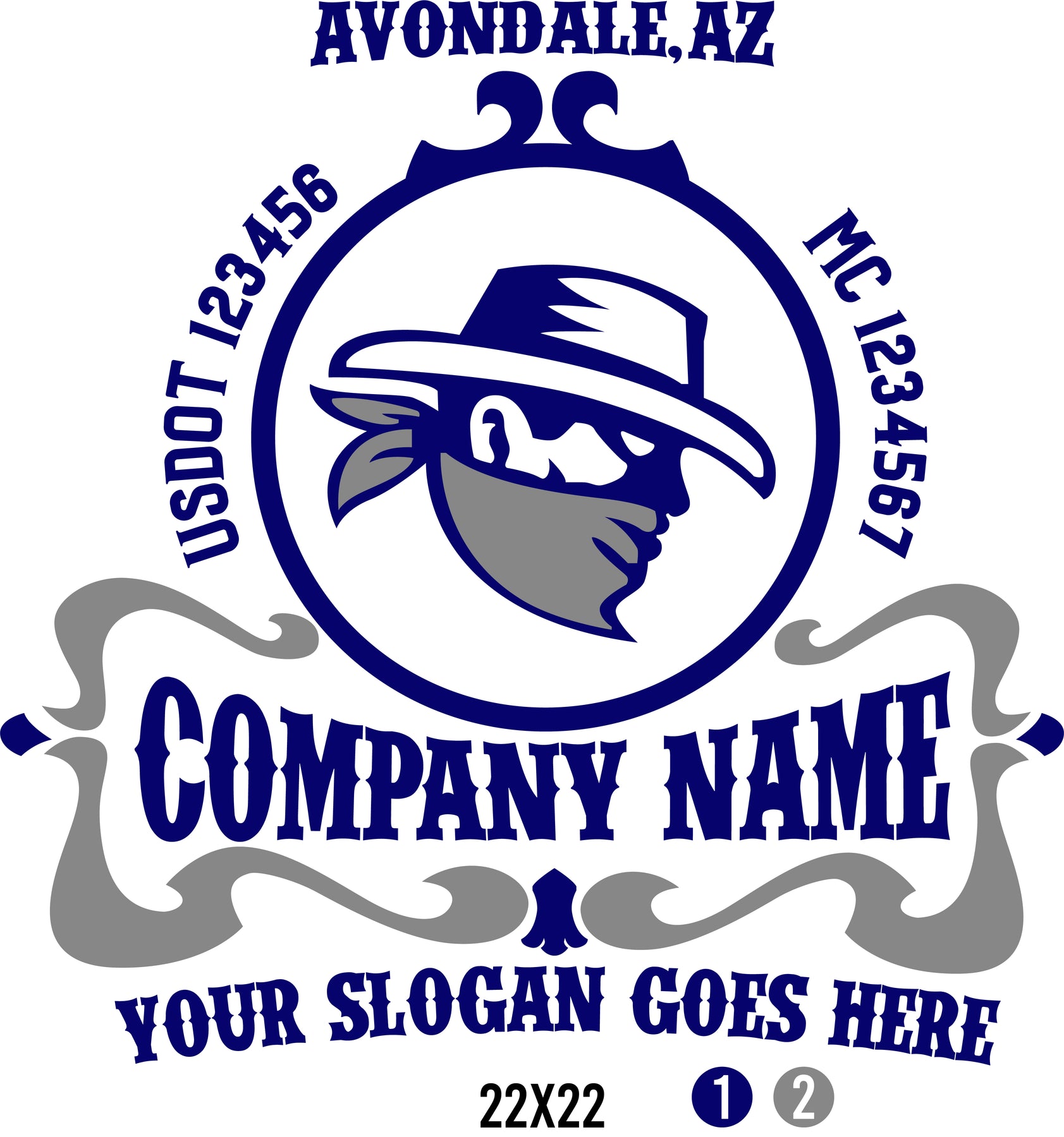 Outlaw Style Truck Door Decal (USDOT,MC) – USDOT Decals