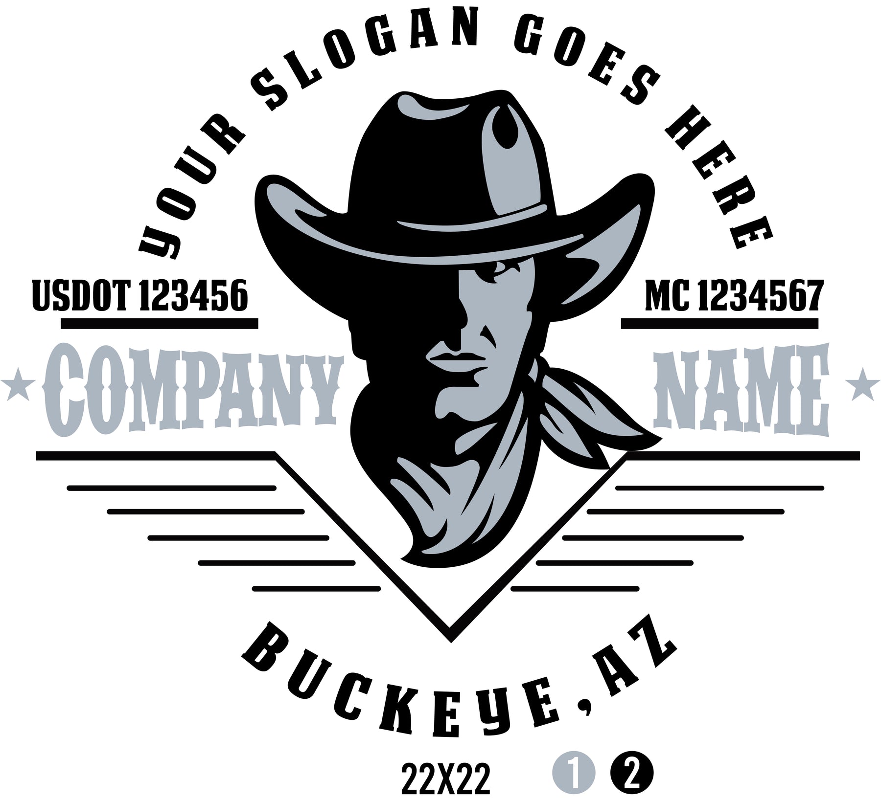 Outlaw Style Truck Door Decal (USDOT,MC) – USDOT Decals