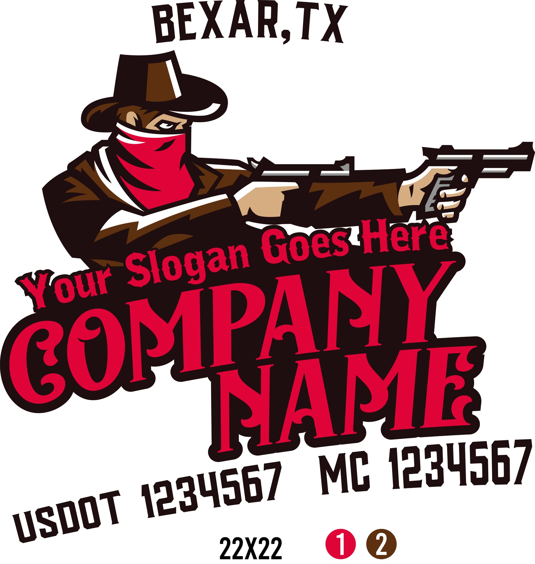 Outlaw Style Truck Door Decal (USDOT,MC) – USDOT Decals