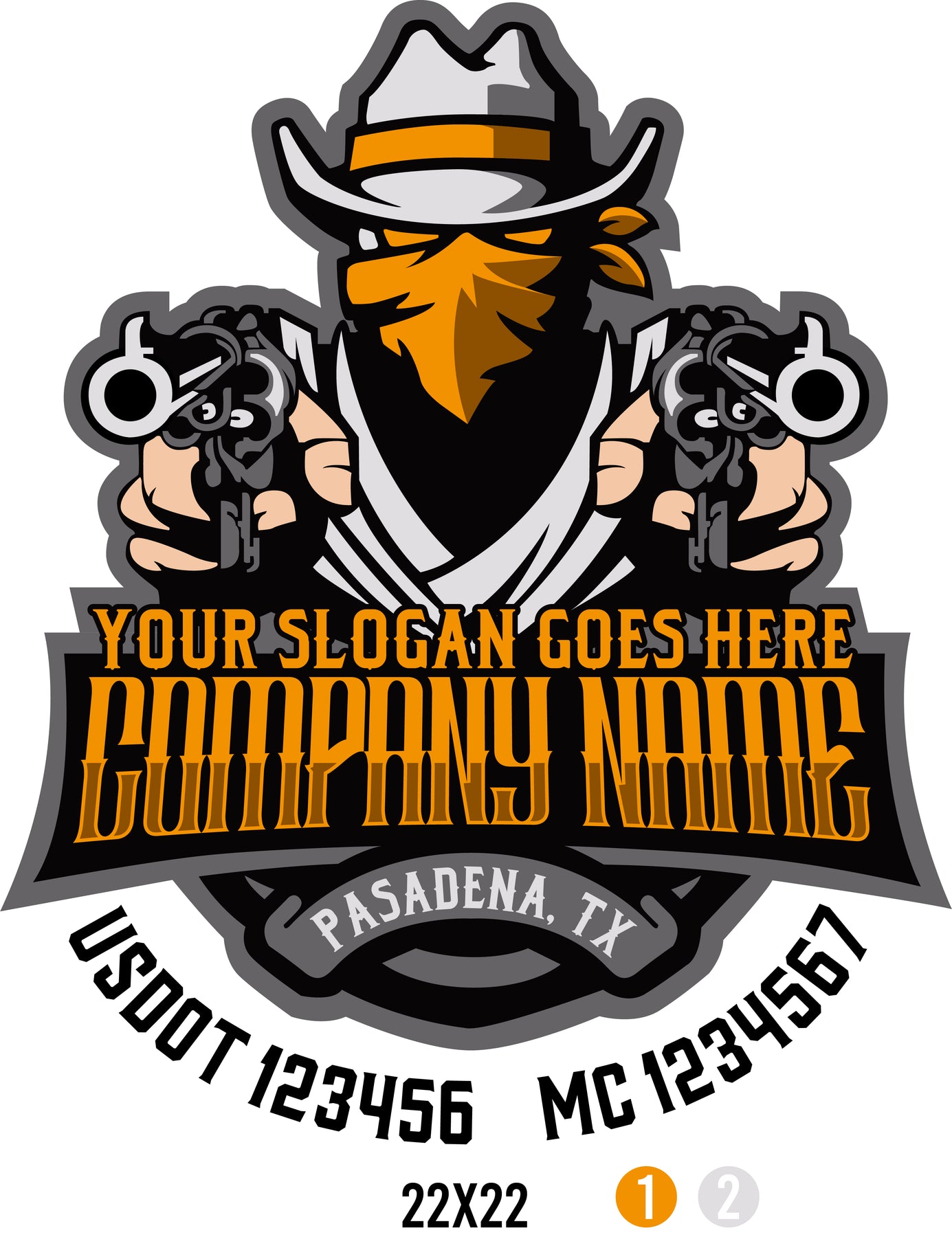 Outlaw Style Truck Door Decal (USDOT,MC) – USDOT Decals