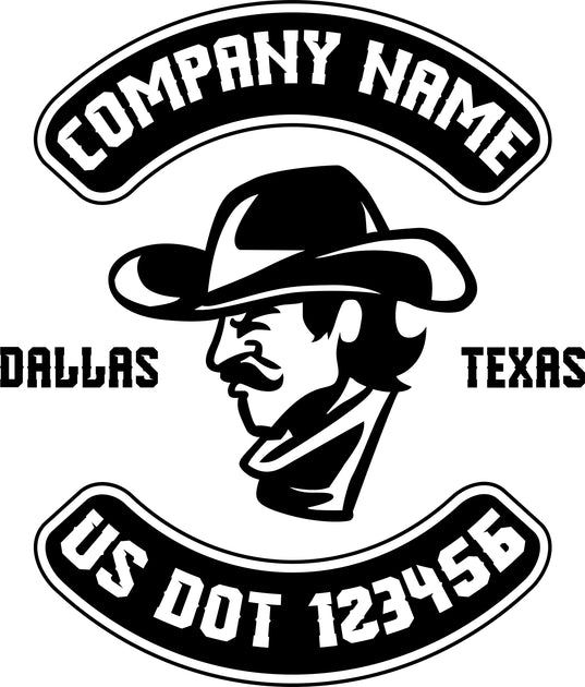 Western/Texas Style US DOT Decals (Set of 2) – USDOT Decals