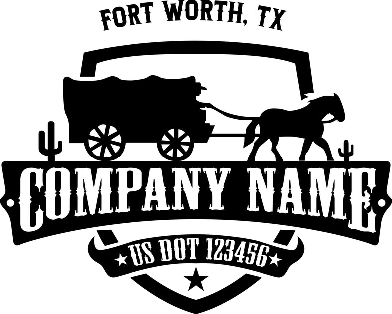 Western/Texas Style US DOT Decals (Set of 2) – USDOT Decals