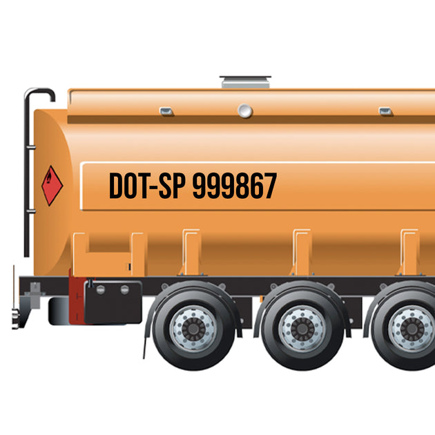 Semi-Truck Tanker Trailer Custom Sticker Decals, (Set of 2) – USDOT Decals