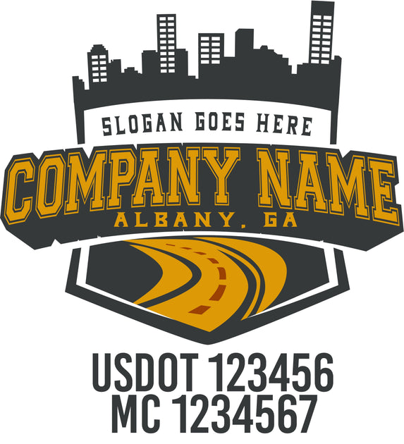 Logistics Company Name Truck Decal, (Set of 2) – USDOT Decals