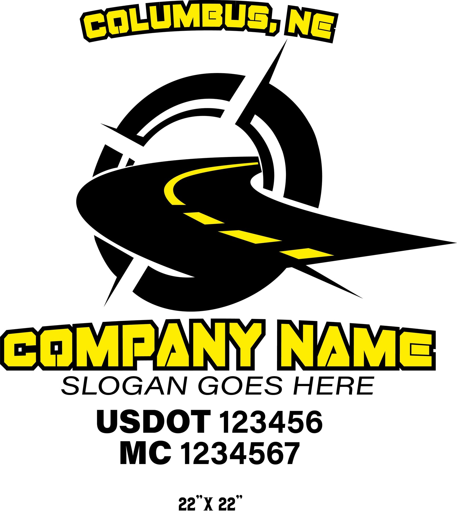 Logistics Company Name Truck Decal, (Set of 2) – USDOT Decals