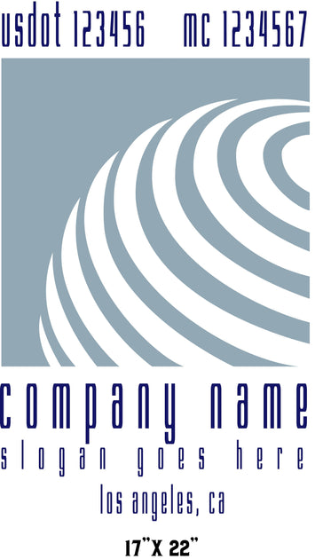 Logistics Company Name Truck Decal, (Set of 2) – USDOT Decals