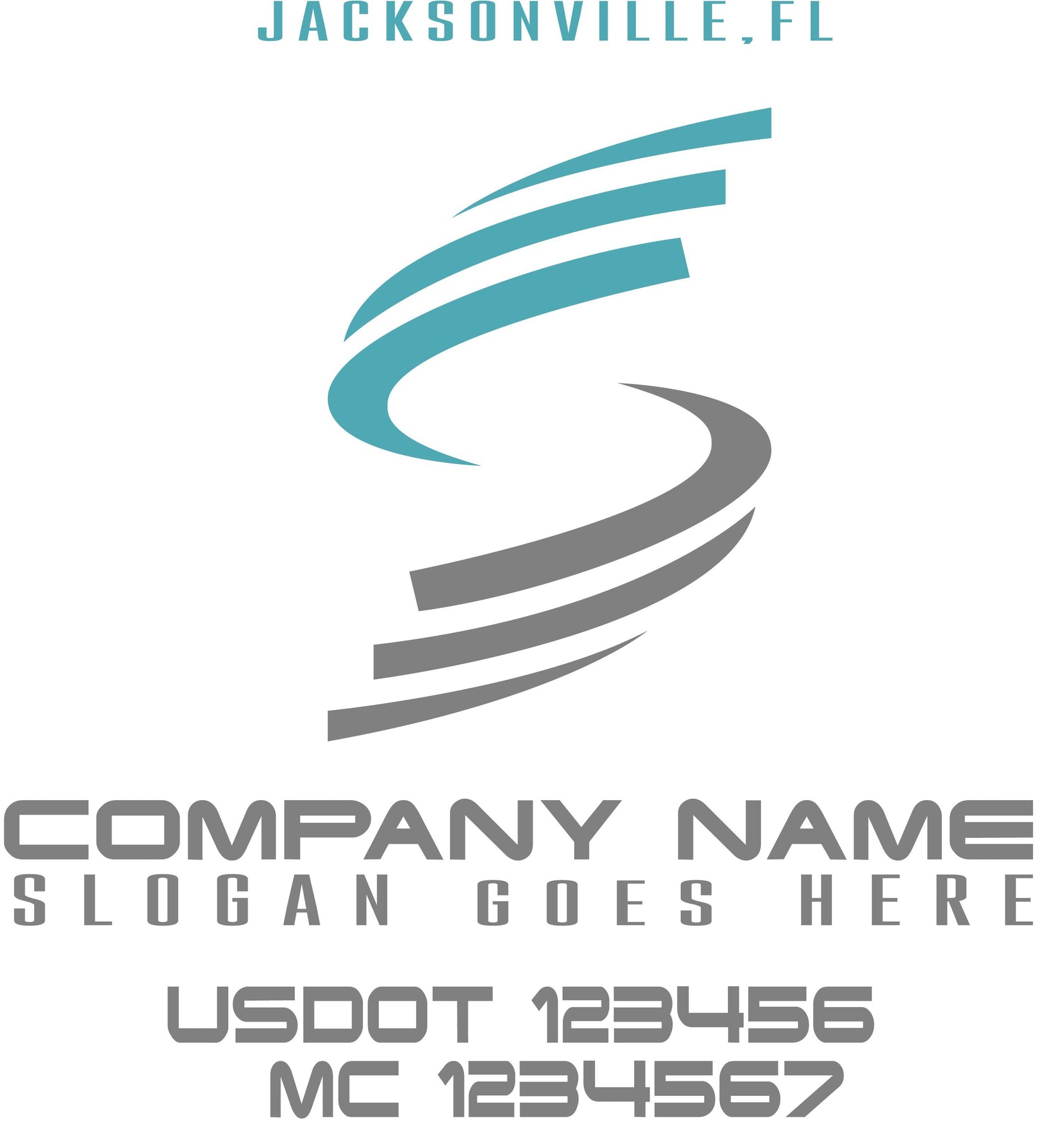 Logistics Company Name Truck Decal, (Set of 2) – USDOT Decals
