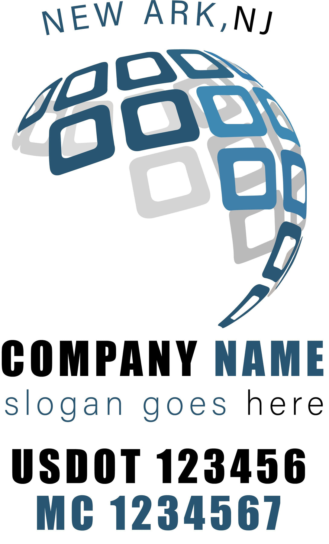 Logistics Company Name Truck Decal, (Set of 2) – USDOT Decals