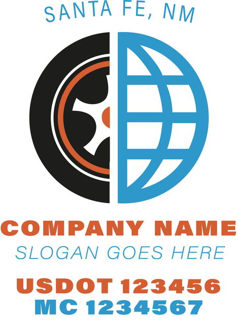 Logistics Company Name Truck Decal, (Set of 2) – USDOT Decals