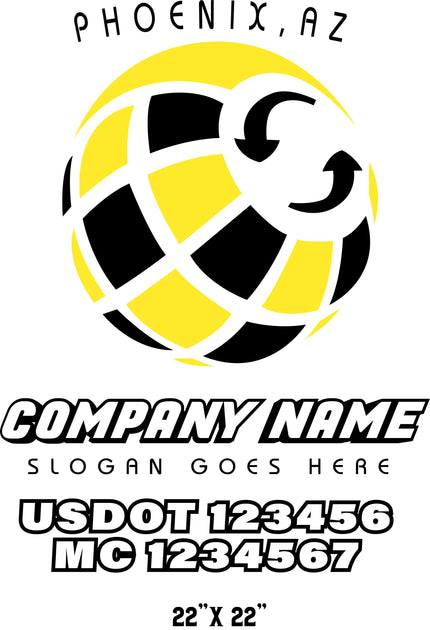 Logistics Company Name Truck Decal, (Set of 2) – USDOT Decals