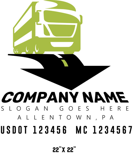 Transportation Company Name Truck Decal, (Set of 2) – USDOT Decals