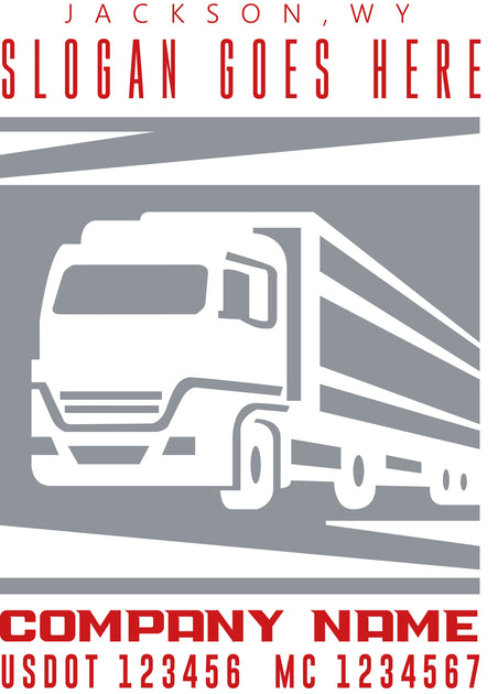 Transportation Company Name Truck Decal, (Set of 2) – USDOT Decals