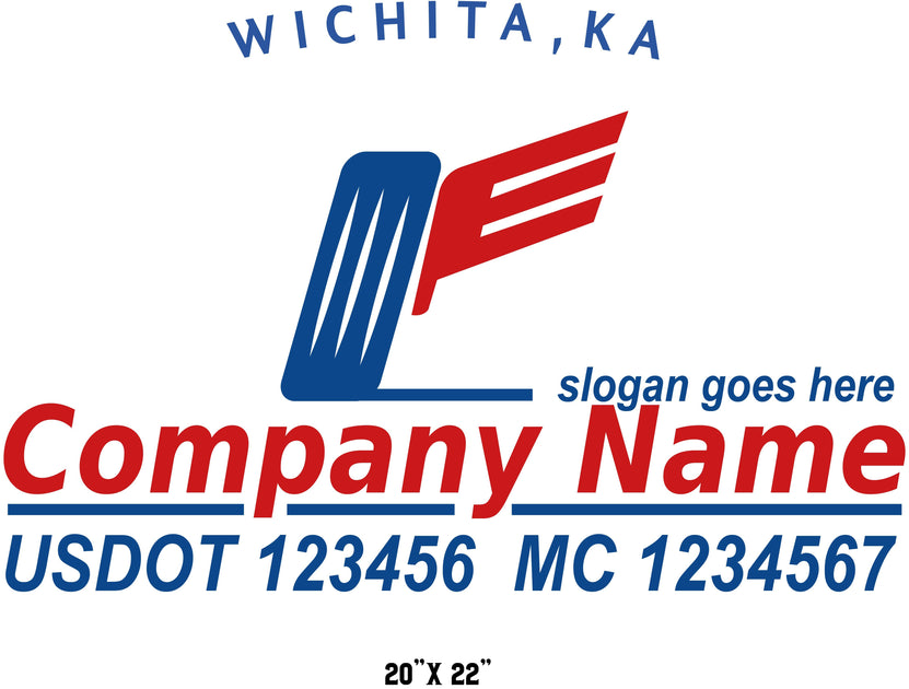 Logistics Company Name Truck Decal, (Set of 2) – USDOT Decals