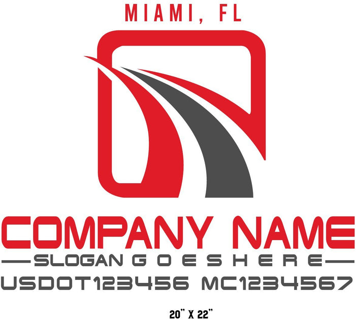 Logistics Company Name Truck Decal, (Set of 2) – USDOT Decals