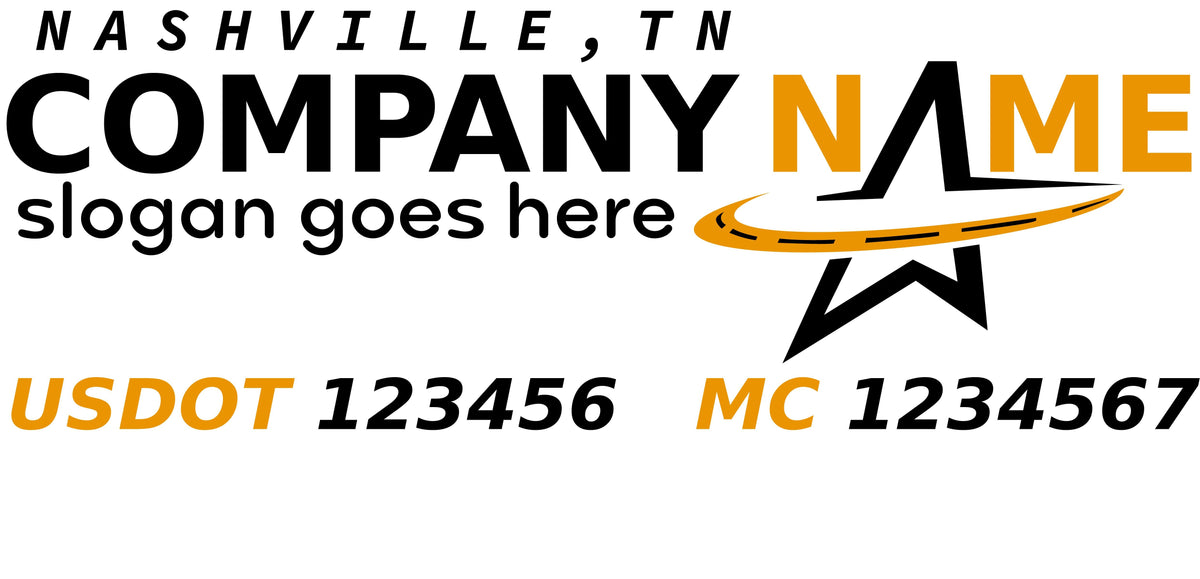 Logistics Company Name Truck Decal, (Set of 2) – USDOT Decals