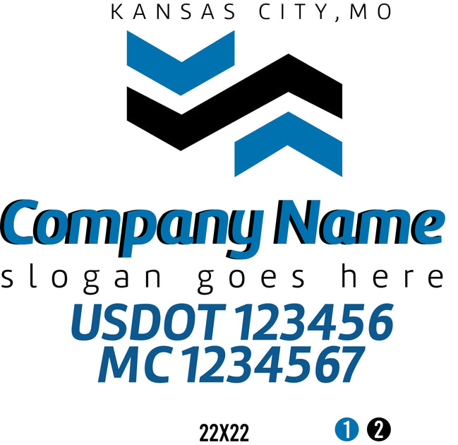 Logistics Company Name Truck Decal, (Set of 2) – USDOT Decals