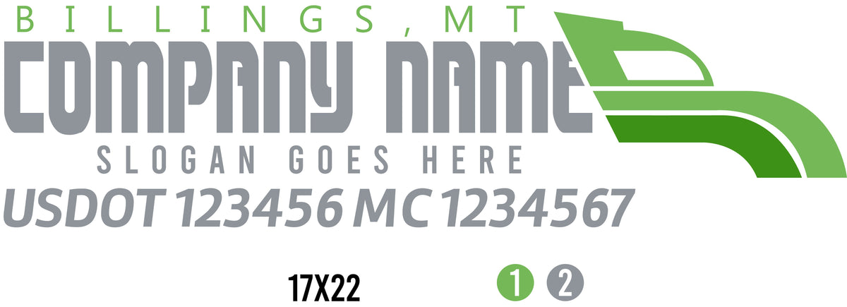 Transportation Company Name Truck Decal, (Set of 2) – USDOT Decals