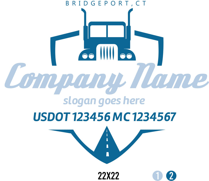 Transportation Company Name Truck Decal, (Set of 2) – USDOT Decals