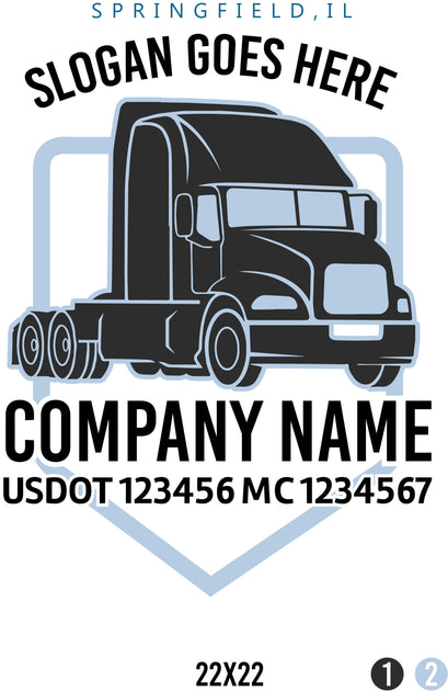Transportation Company Name Truck Decal, (Set of 2) – USDOT Decals