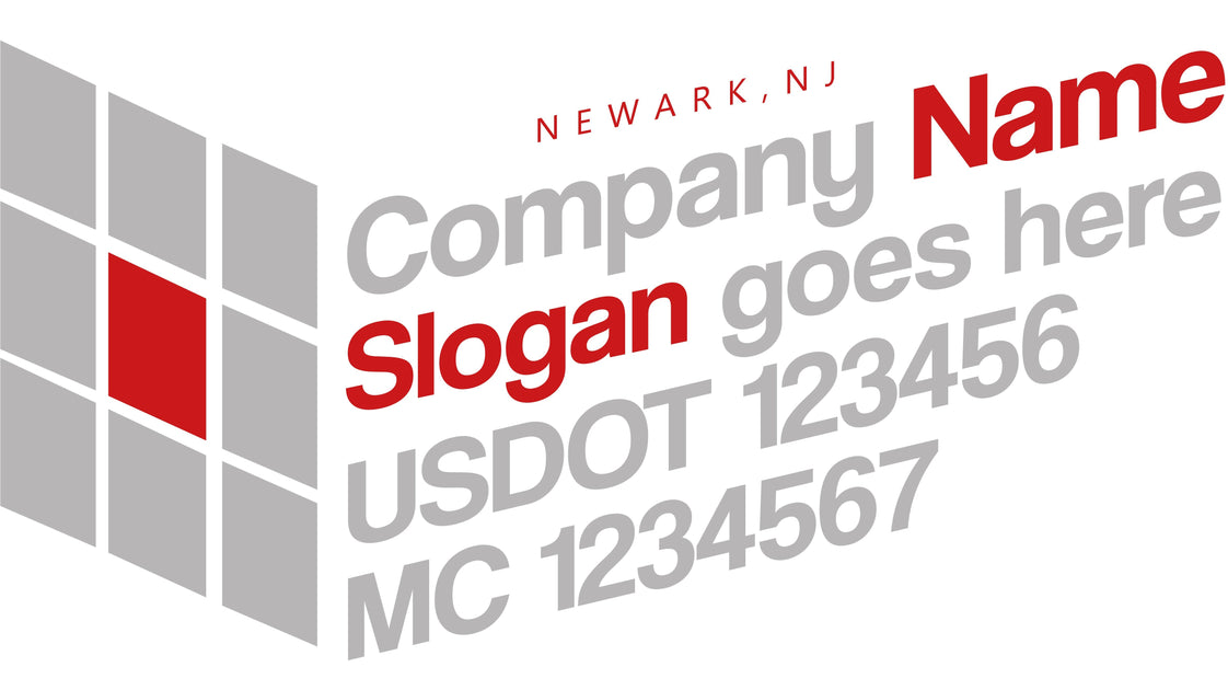 Logistics Company Name Truck Decal, (Set of 2) – USDOT Decals