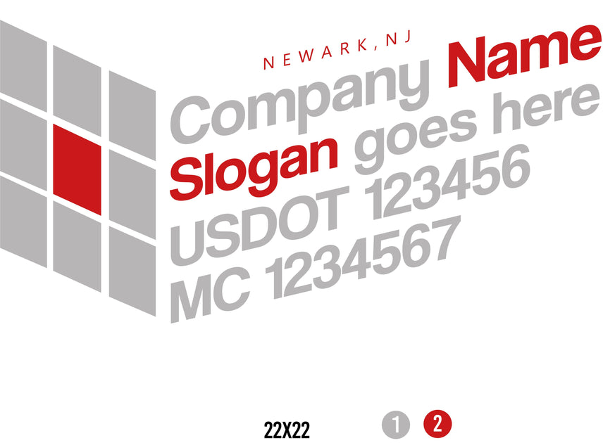 Logistics Company Name Truck Decal, (Set of 2) – USDOT Decals