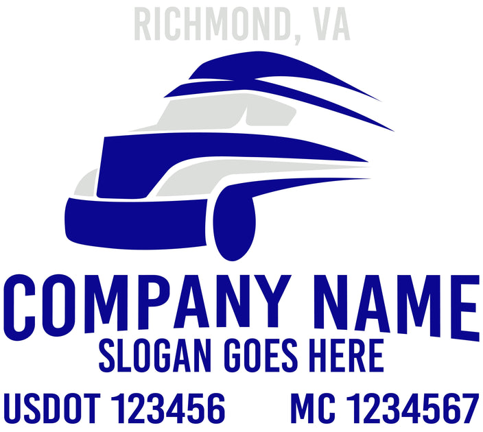 Transportation Company Name Truck Decal, (Set of 2) – USDOT Decals