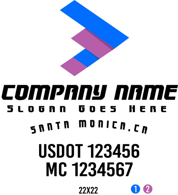 Logistics Company Name Truck Decal, (Set of 2) – USDOT Decals