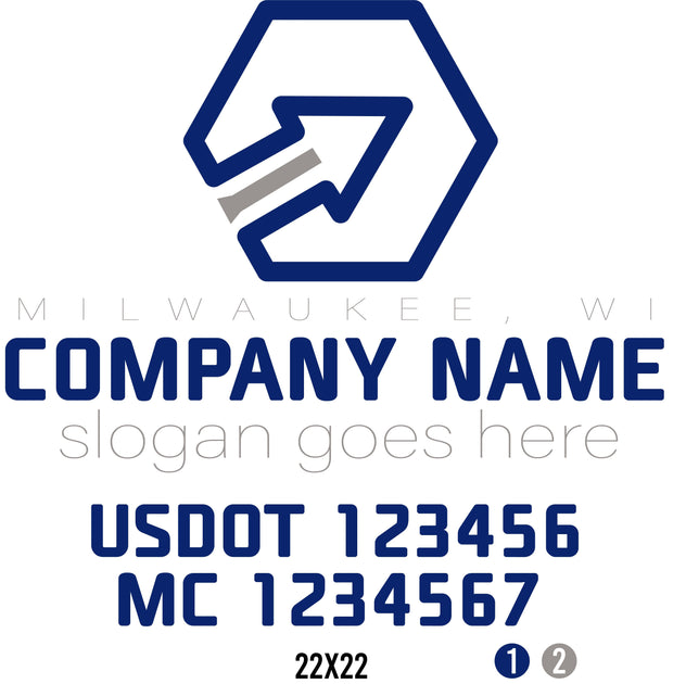 Logistics Company Name Truck Decal, (Set of 2) – USDOT Decals