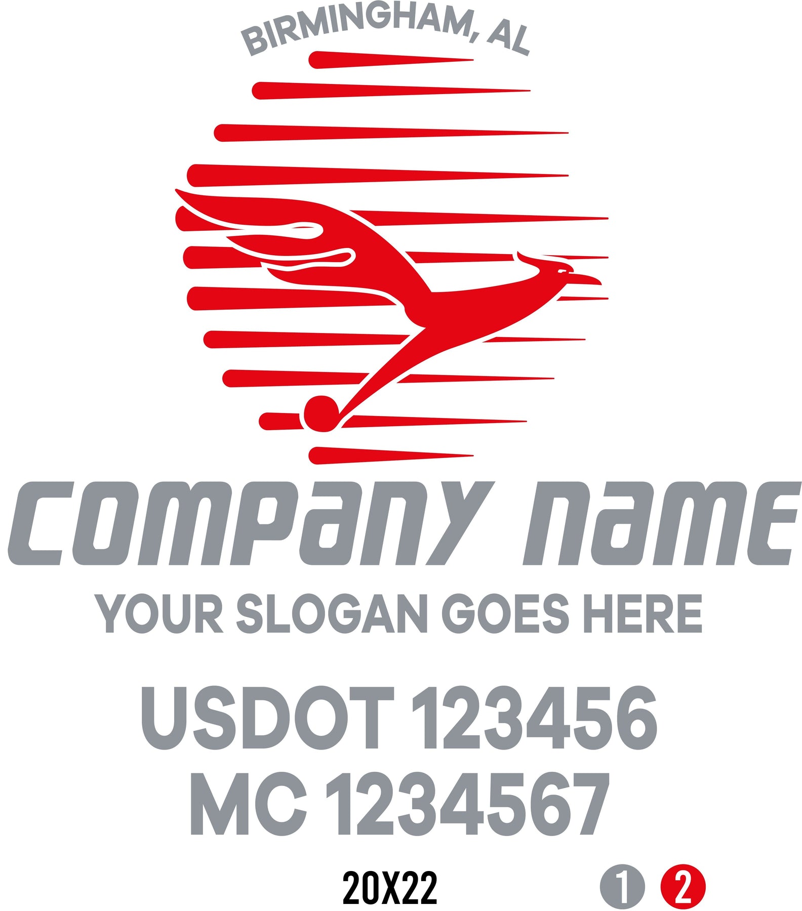 Transportation Company Name Truck Decal, (Set of 2) – USDOT Decals