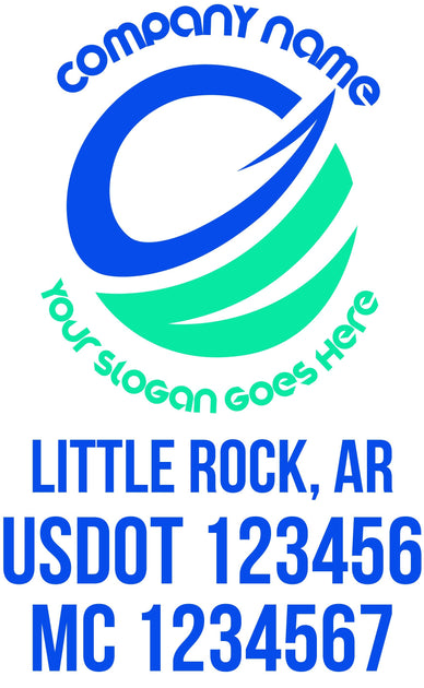 Logistics Company Name Truck Decal, (Set of 2) – USDOT Decals