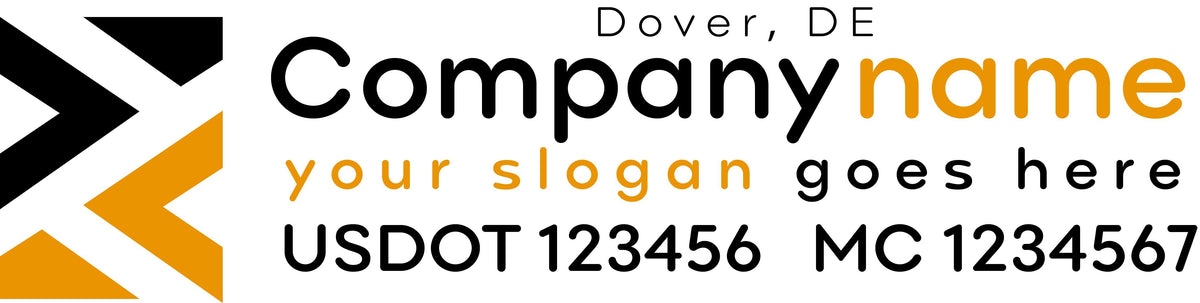 Logistics Company Name Truck Decal, (Set of 2) – USDOT Decals