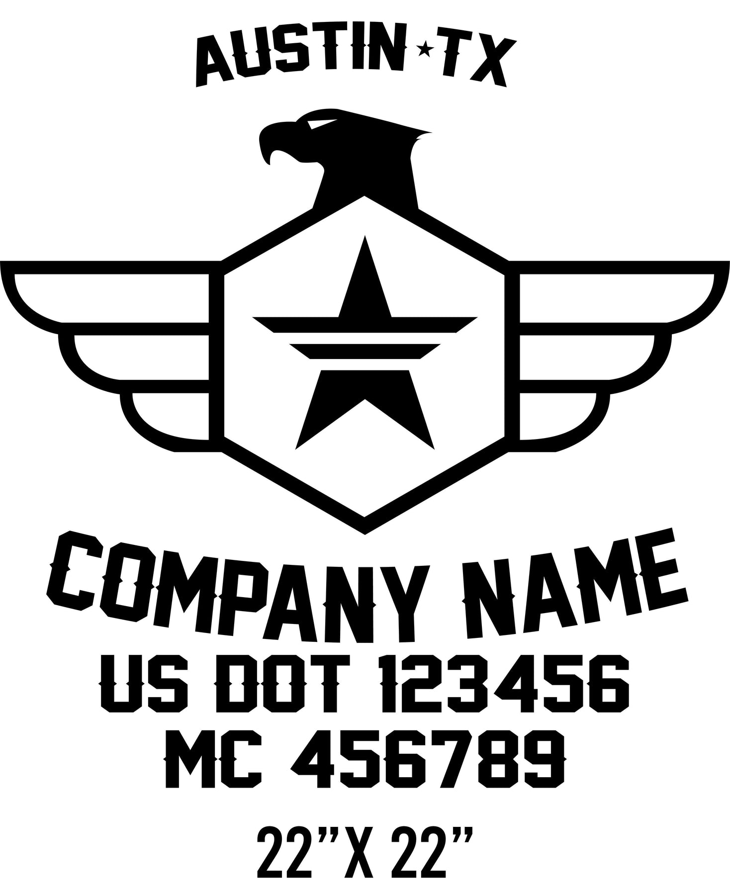 Military USDOT Truck Door Decal, (Set of 2) – USDOT Decals