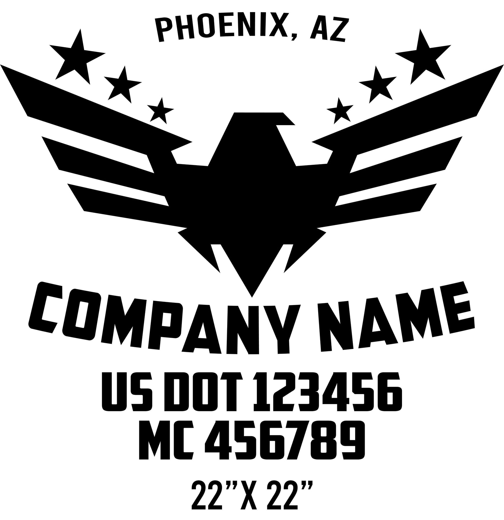 Military USDOT Truck Door Decal, (Set of 2) – USDOT Decals