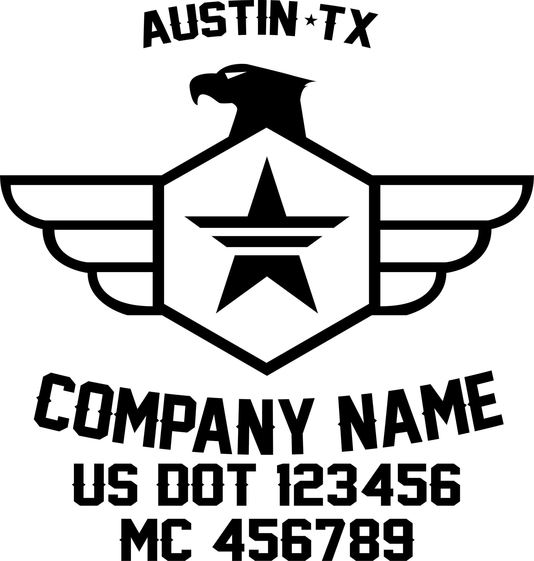 Military USDOT Truck Door Decal, (Set of 2) – USDOT Decals