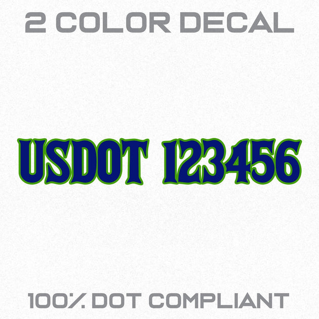 2 Color USDOT Decal Sticker, (Set of 2) – USDOT Decals