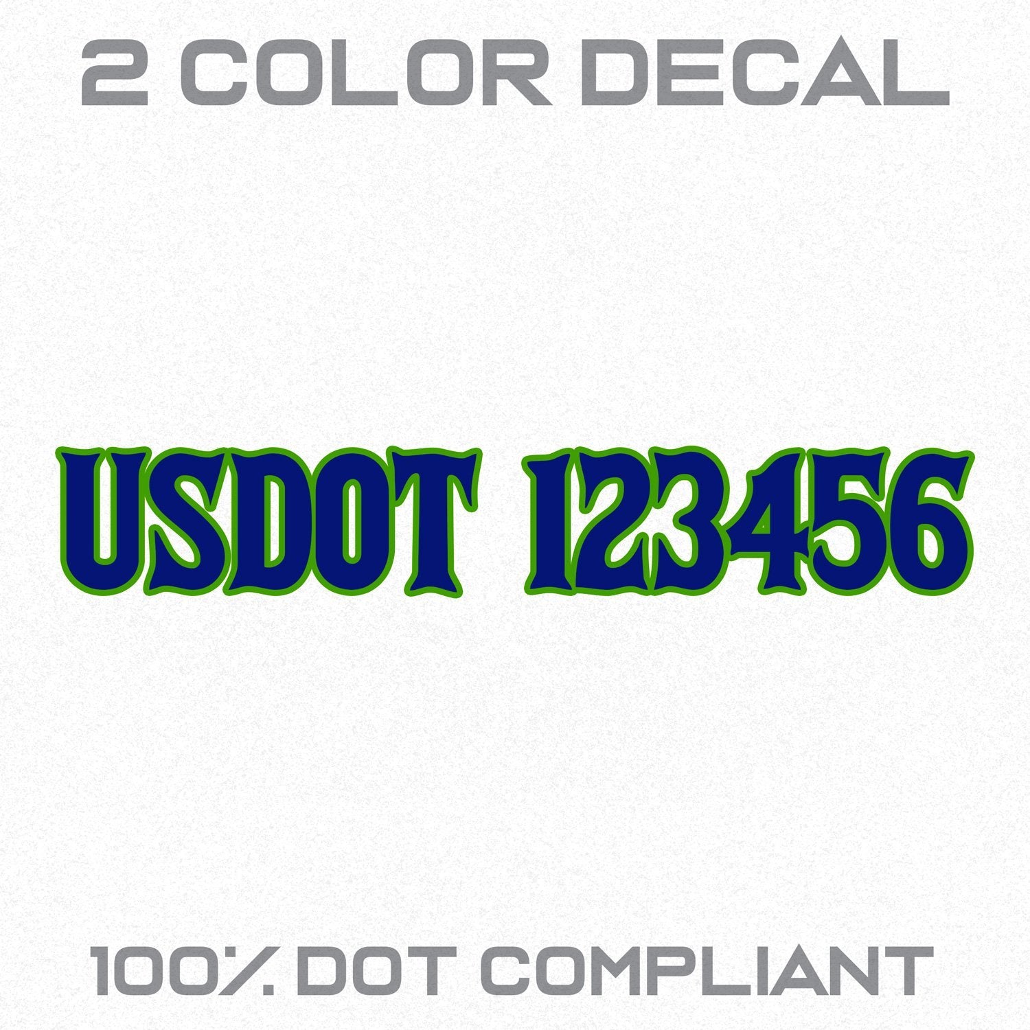 2 Color USDOT Decal Sticker, (Set of 2) – USDOT Decals