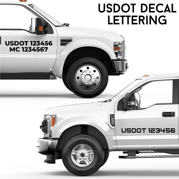 USDOT Truck Lettering Decal , (Set of 2) – USDOT Decals