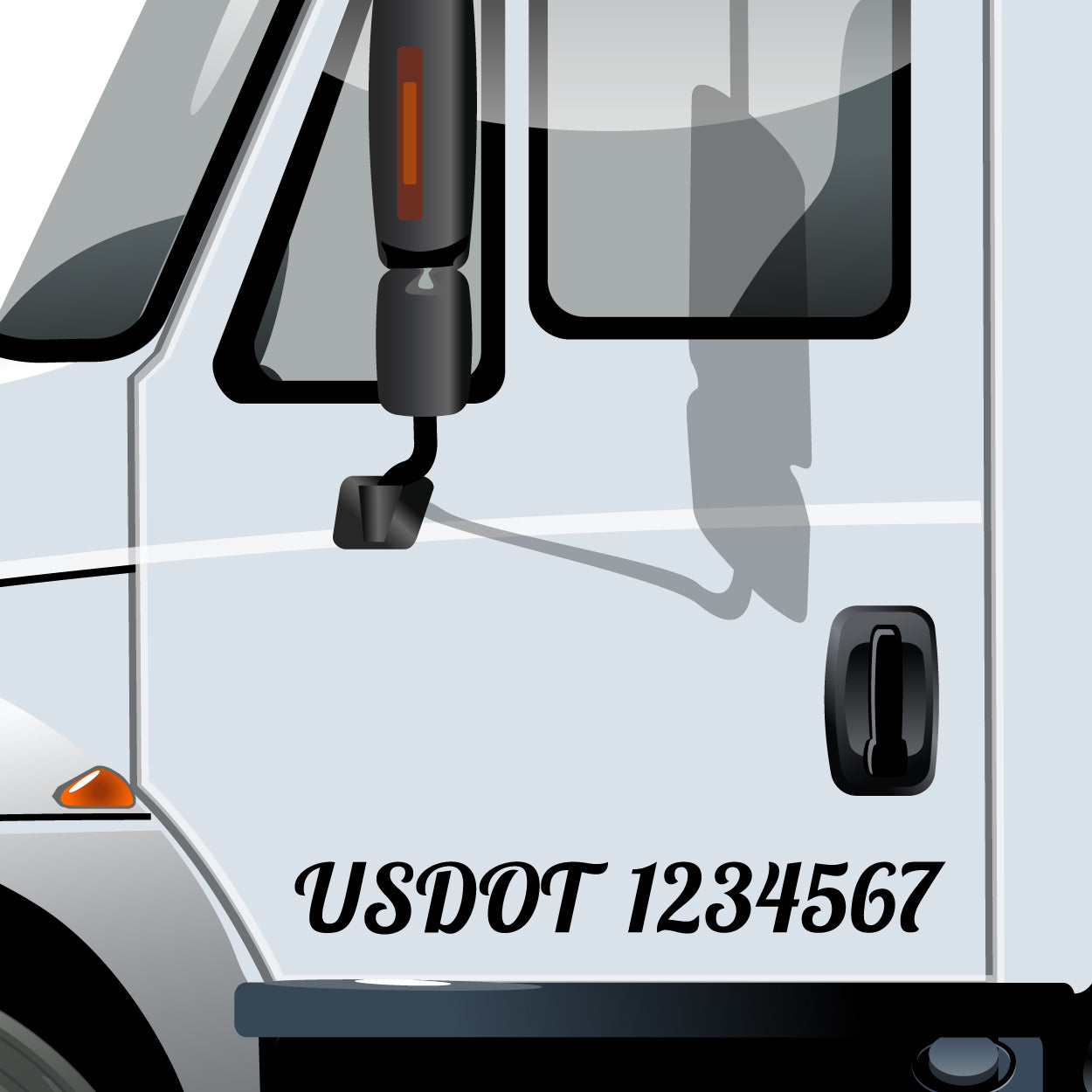 USDOT Number Decal Sticker, (Set of 2) – USDOT Decals