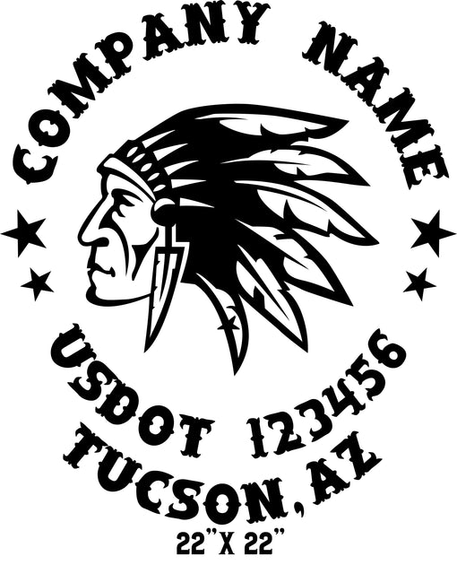 Western/Texas Style US DOT Decals (Set of 2) – USDOT Decals
