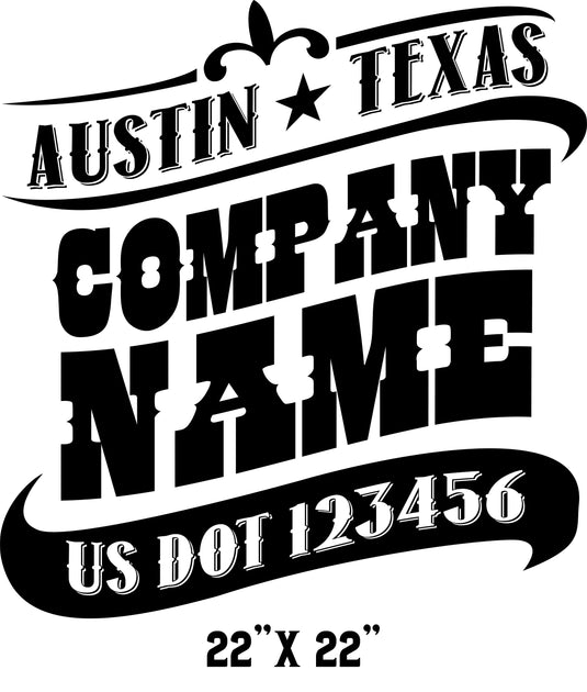 Western/Texas Style US DOT Decals (Set of 2) – USDOT Decals