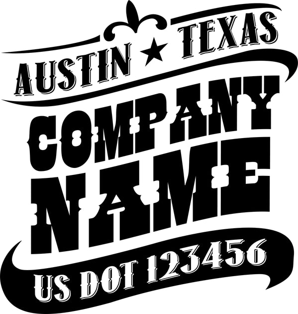 Western/Texas Style US DOT Decals (Set of 2) – USDOT Decals