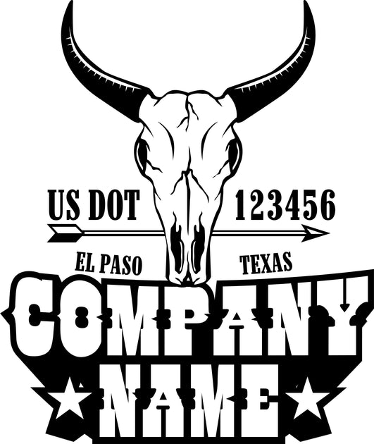 Western/Texas Style US DOT Decals (Set of 2) – USDOT Decals